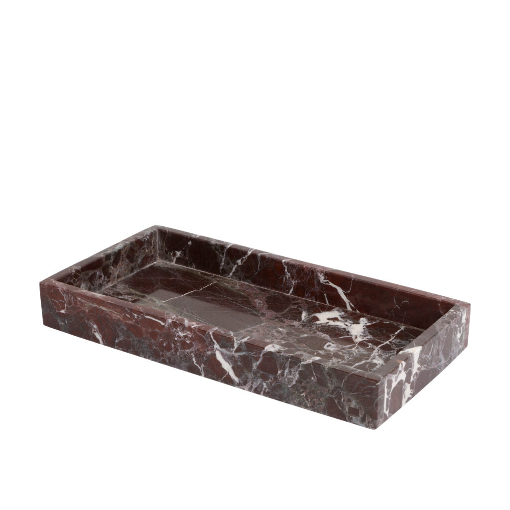 Alexis tray van Stoned (rectangular) in Burgundy - Sam Stone Company